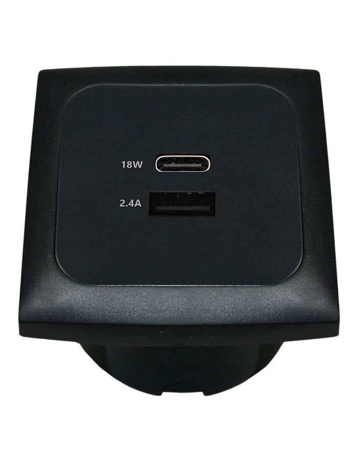 Campingpriser.dk - Stikdåse USB dobbeltstik 12-24DC